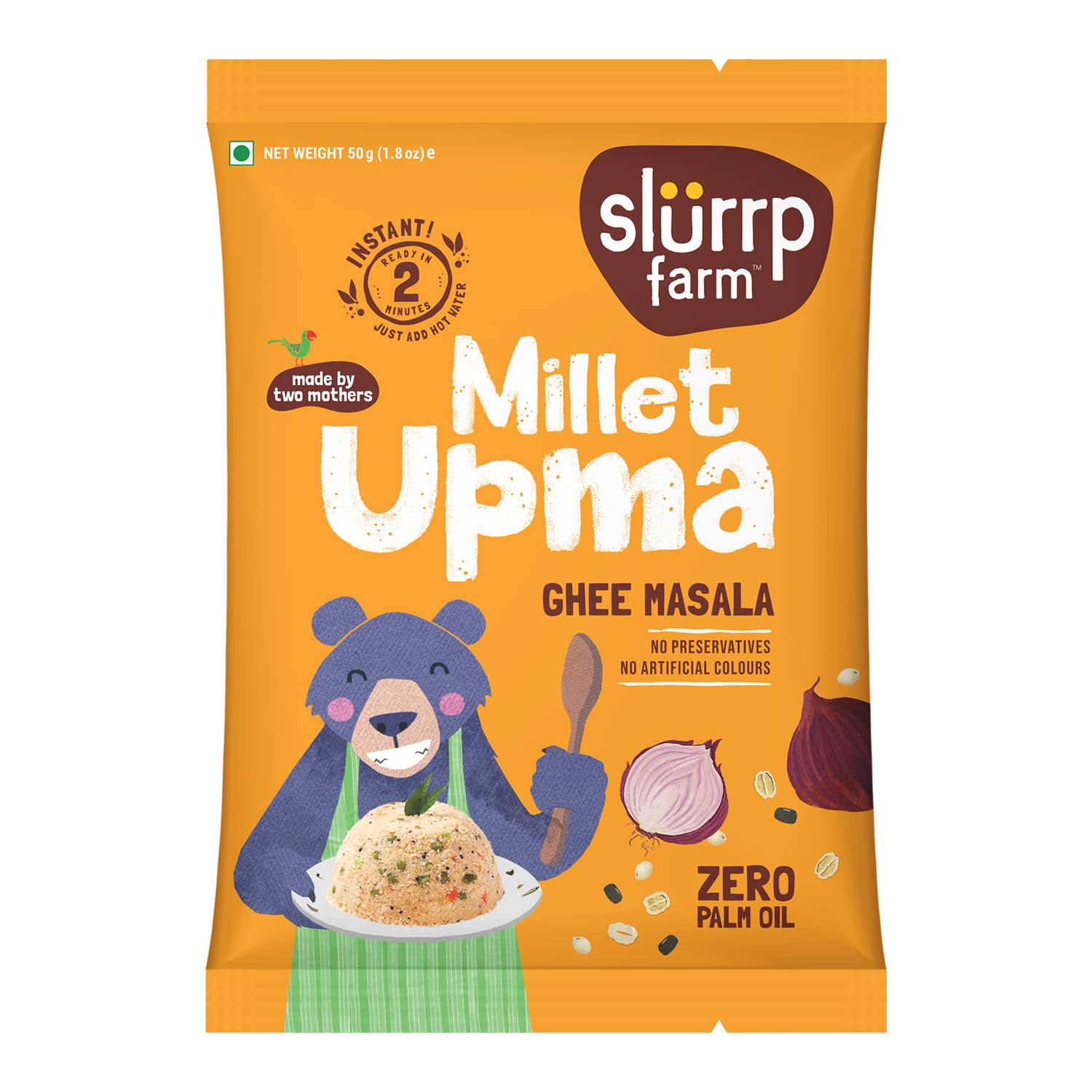 Buy Slurrp Farm Instant Millet Rava Upma Mix- Ghee Masala - Multigrain ...